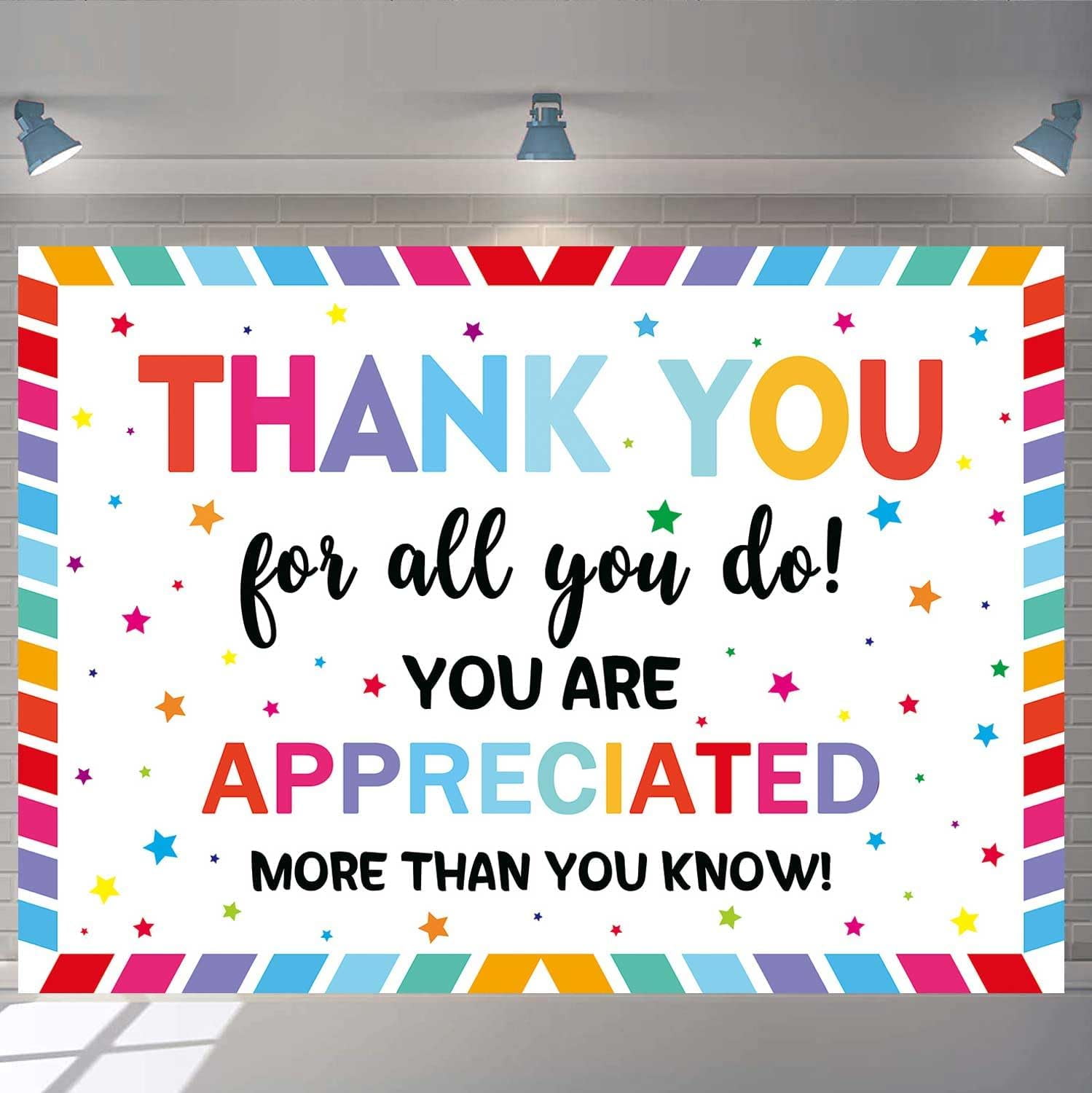 Thank You Backdrop We Appreciate You Party Decoration Background Thanks ...