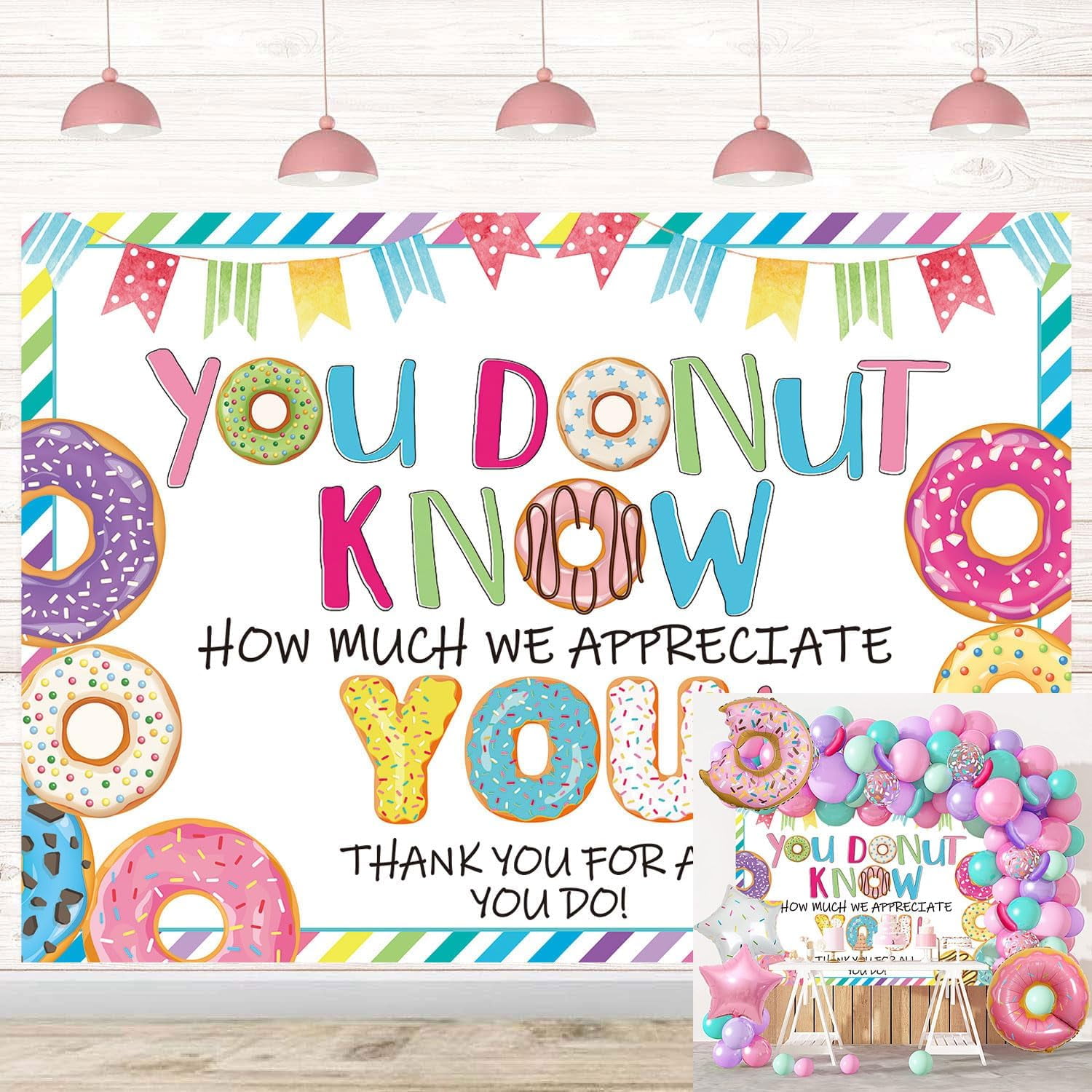 Thank You Backdrop Doughnut You Donuts Know How Much We Appreciate You ...