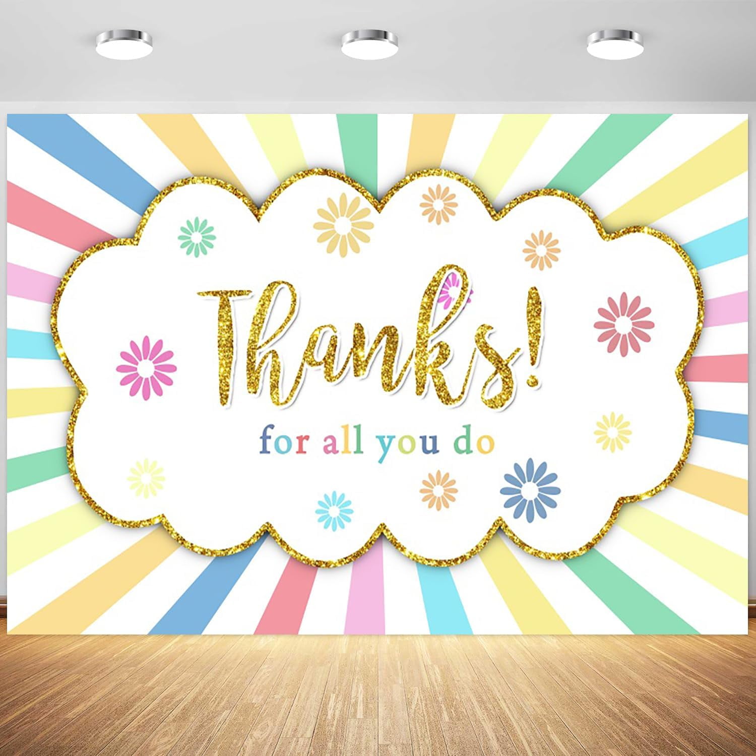 Thank You Backdrop Thanks for All You Do We Appreciate You Graduation ...