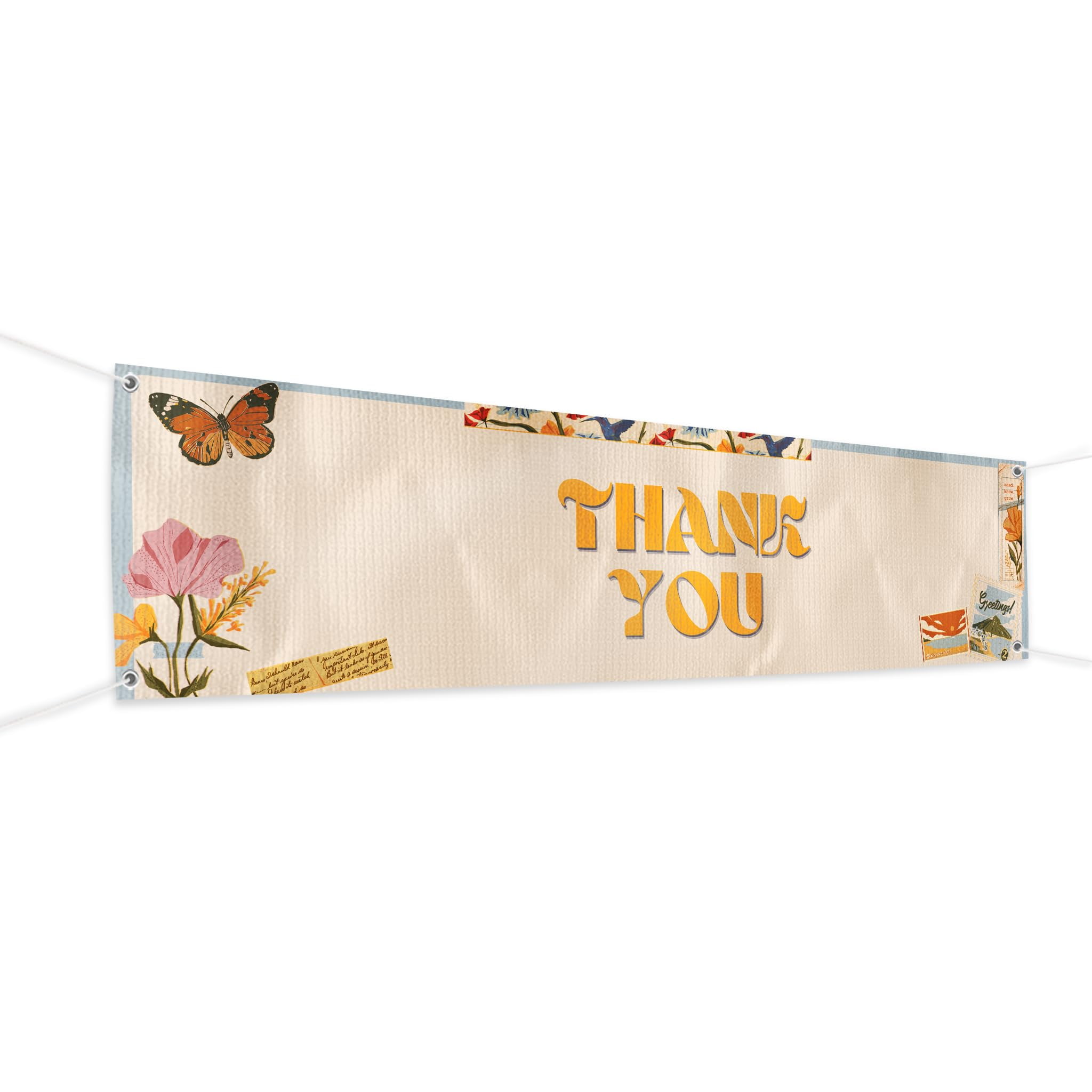 Thank You Banner Sign For Outdoor-Indoor Use 4x1 Ft Large Custom Banner ...
