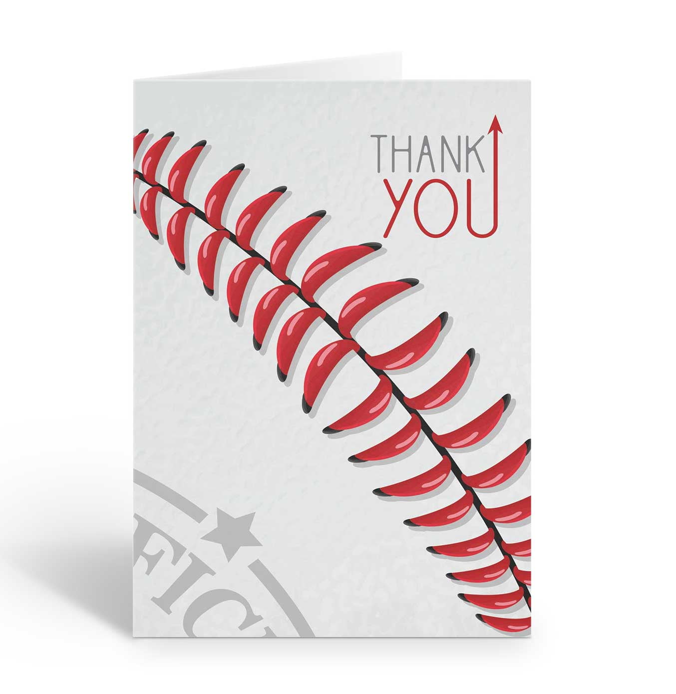 Thank You Baseball Note Cards - 10 Note Cards with Envelopes - Baseball ...