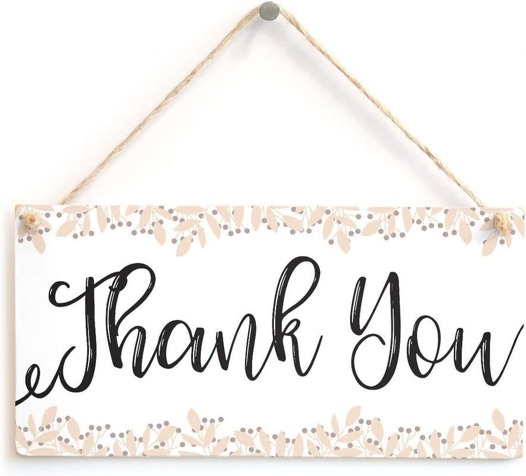 Thank You Beautiful Thank You Gift Sign Hanging Wall Art Sign Rustic ...