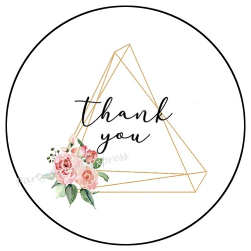 Thank You Boho Small Business Stickers Party Favors Phone Decal Water ...