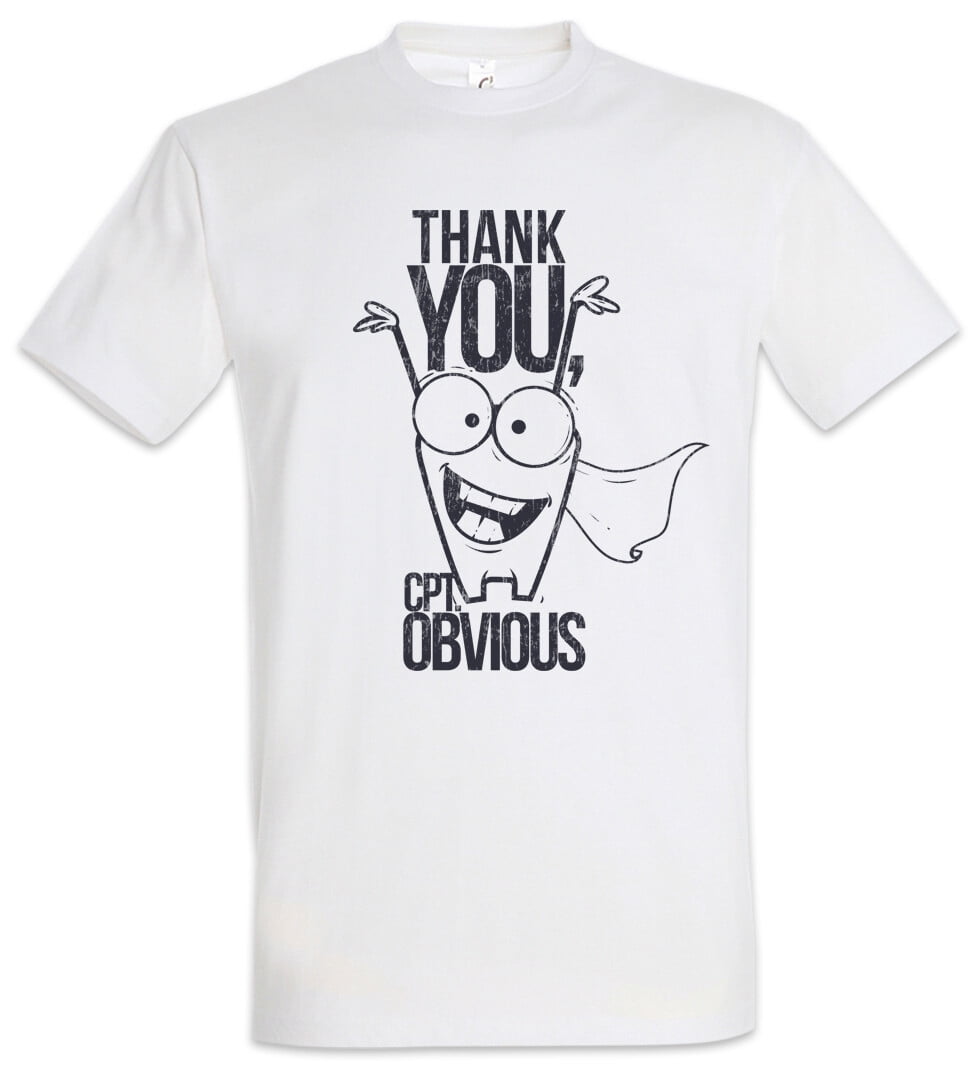 Thank You Captain Obvious T-Shirt Fun Geek Nerd Computer Scientist ...
