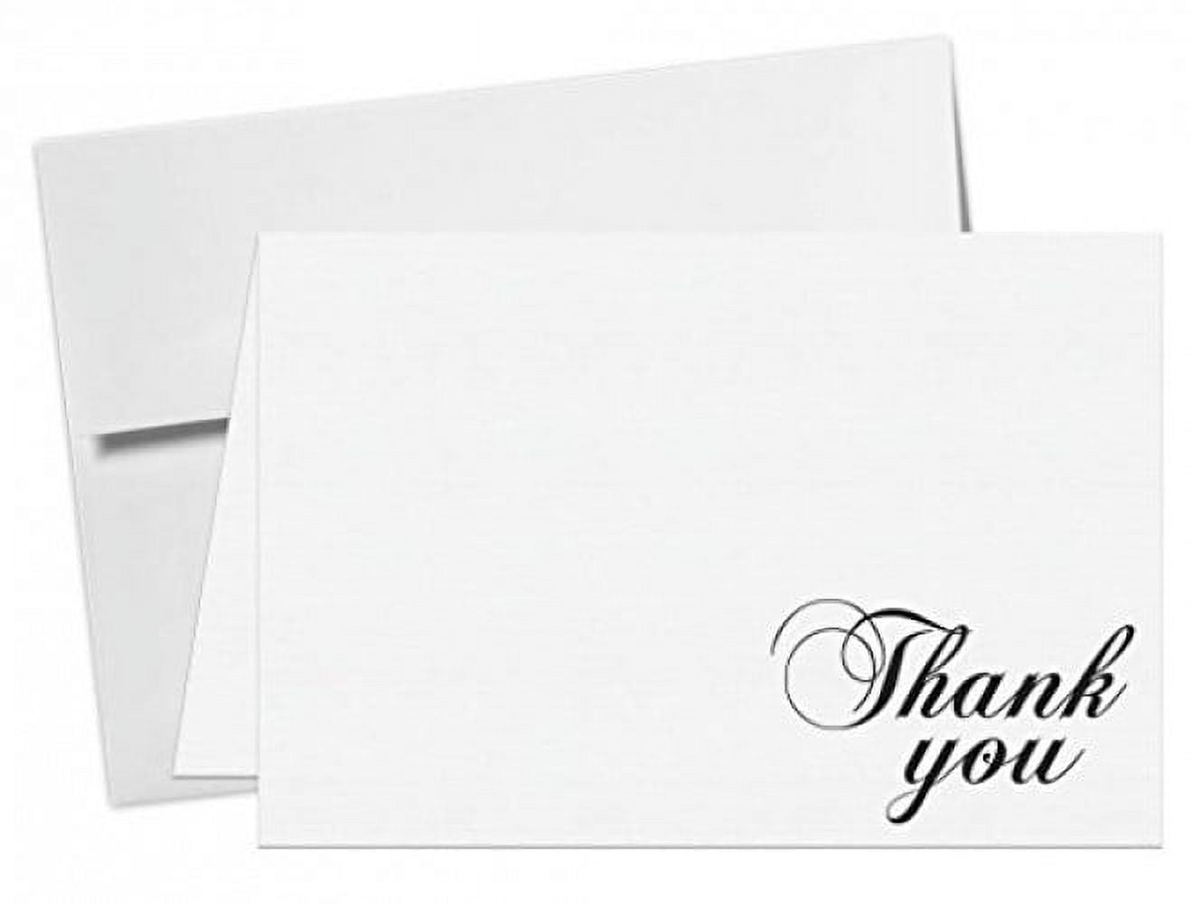 Thank You Card - 5 x 7" Inches Half-Fold Greeting Cards with Envelopes ...