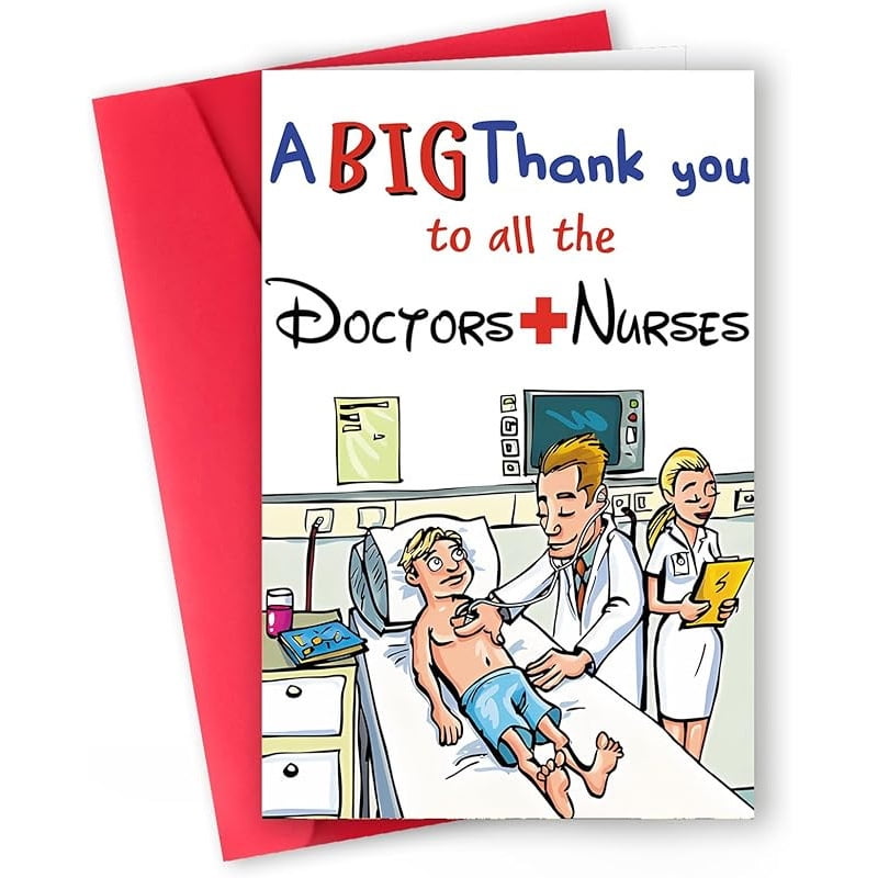 Thank You Card for Doctors and Nurses – “A BIG Thank You” Design ...