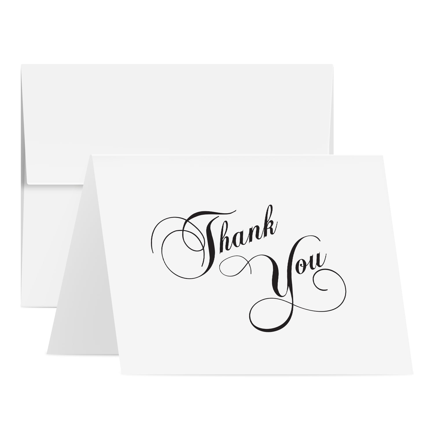 Thank You Card – Elegant Half-Fold Note Cards & Envelopes | Great for ...