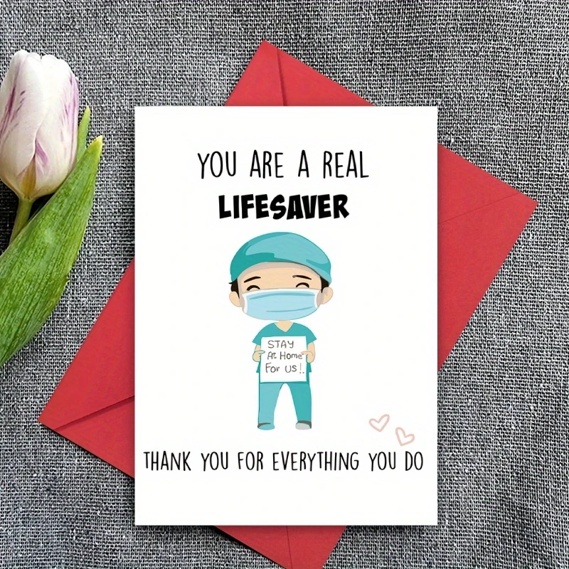 Thank You Card for Healthcare Workers – “You Are a Real Lifesaver ...
