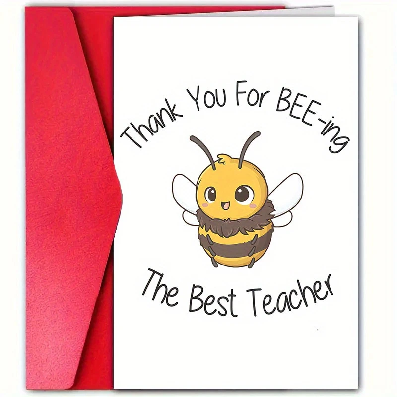 Thank You Card for Teachers – Cute Bee Design with "Thank You for BEE ...