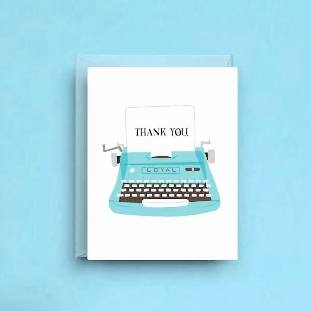 typewriter thank you notes