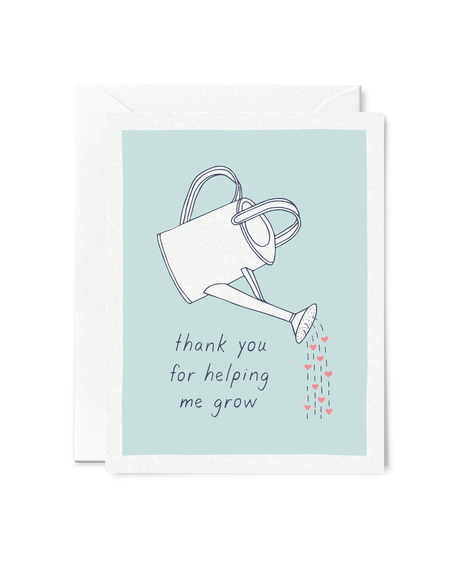 Thank You Card with Watering Can Design – "Thank You for Helping Me ...