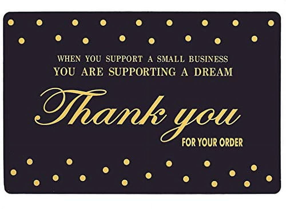 Thank You Cards Small Business 100 Pack -Business Card Sized -Thank You ...