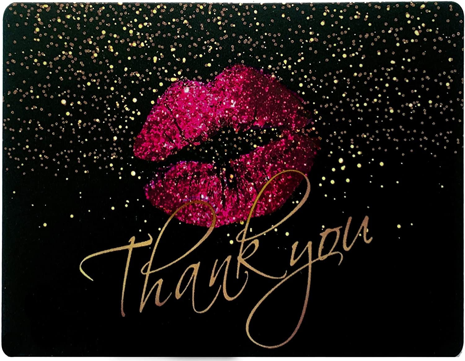 Thank You Cards Small Business - Pink Lips Design - Pack of 100 Cards ...