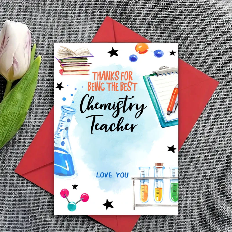 Thank You Chemistry Teacher Card – "Thanks for Being the Best Chemistry ...