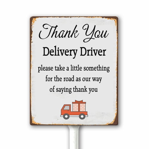 Thank You Delivery Driver Vintage Metal Sign for Home Mailbox With ...