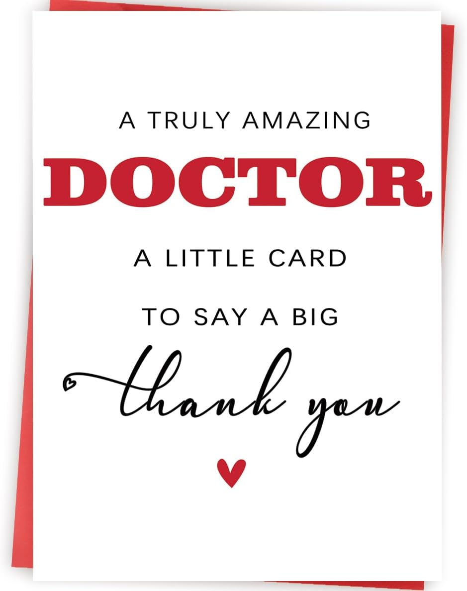Thank You Doctor Card, Doctor Appreciation Gifts for Men Women ...