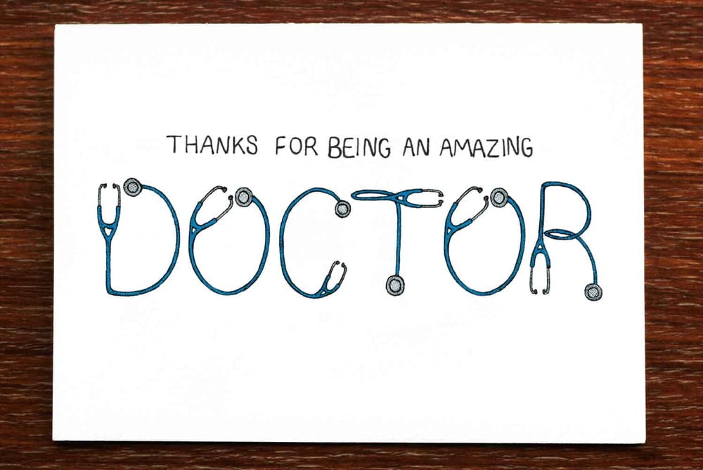 Thank You Doctor Card – Unique Stethoscope Design – Perfect Gift for ...