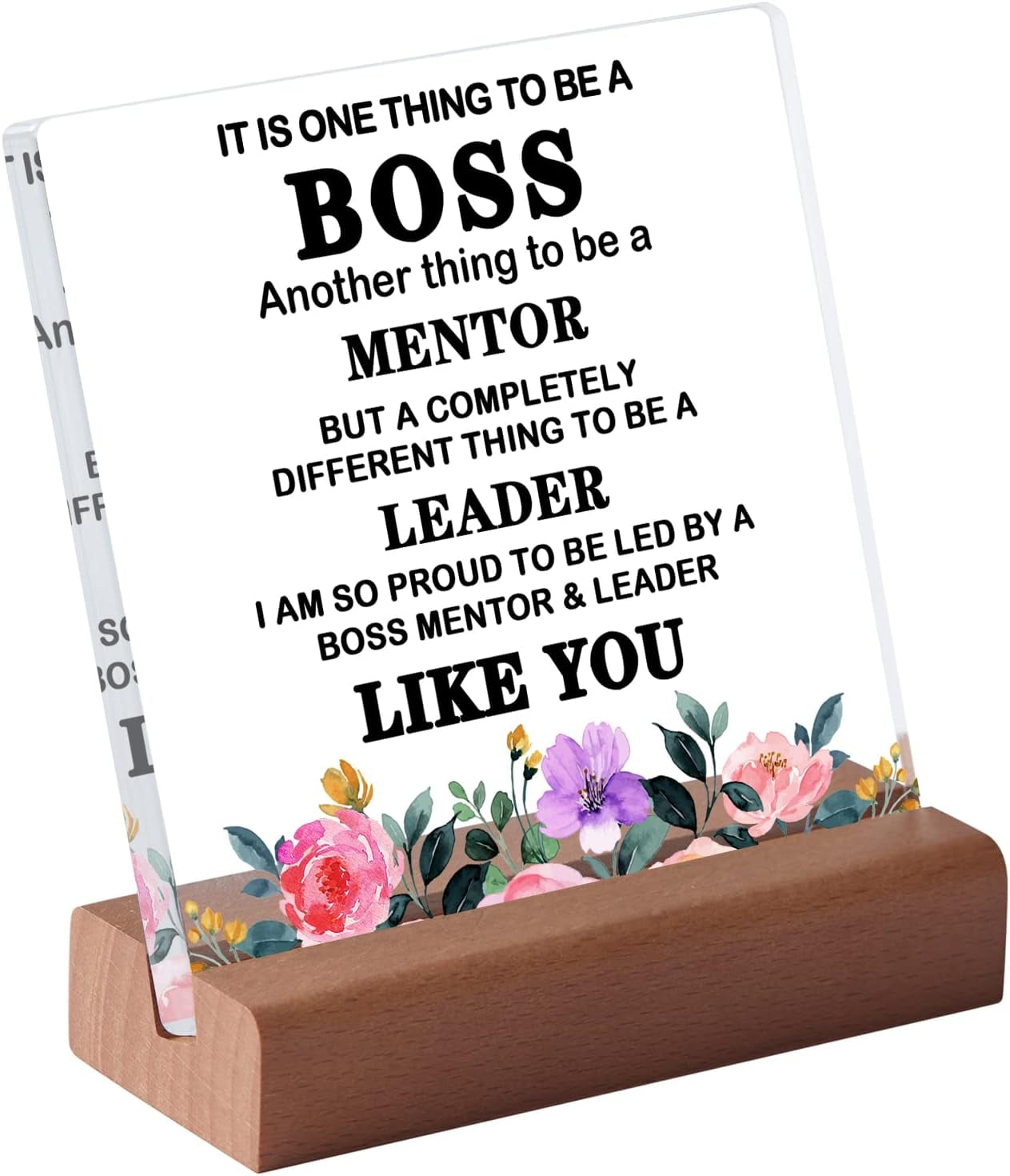 Thank You Farewell Gift Boss Leader Retirement Gift Square Acrylic Desk ...