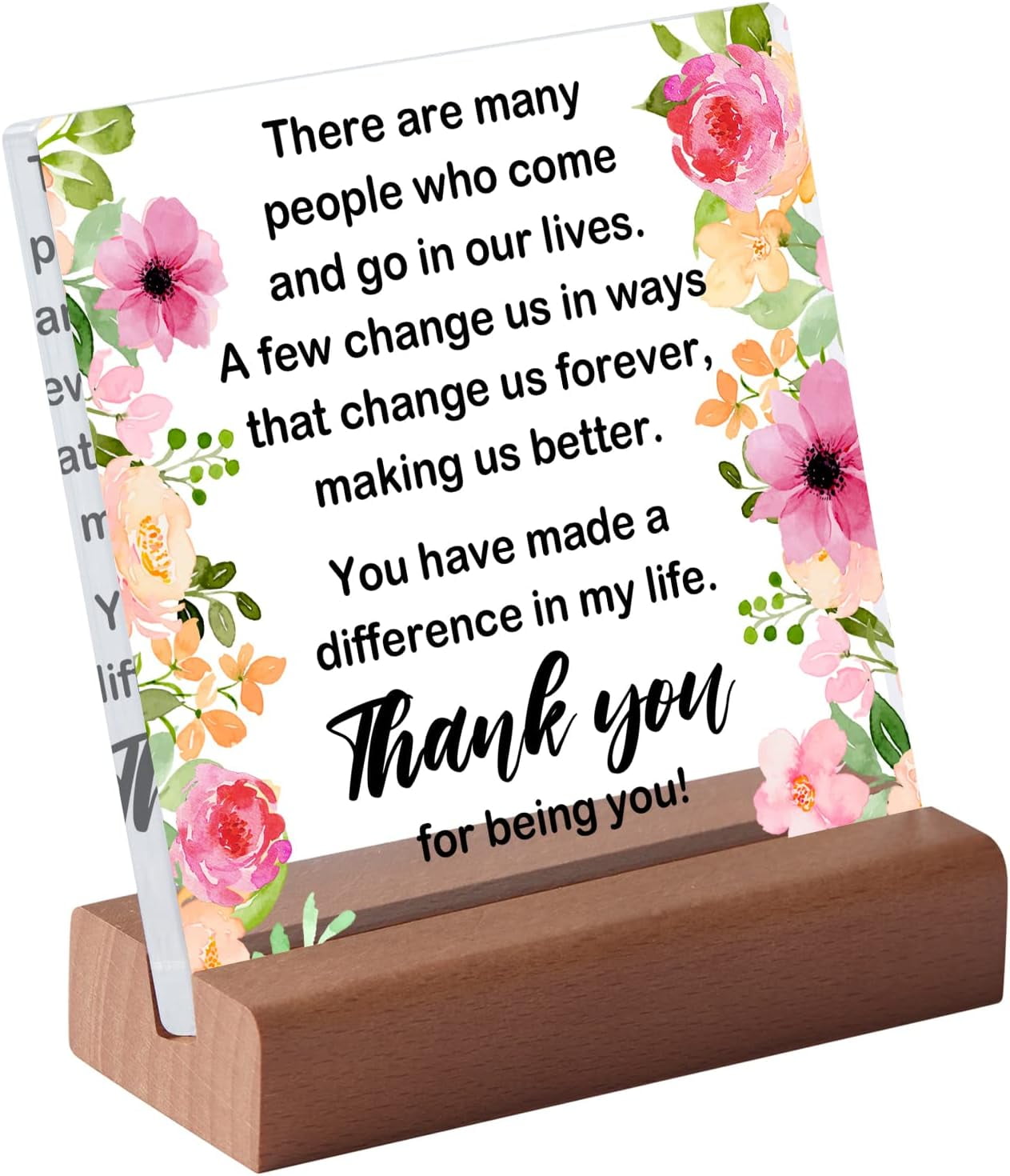 Thank You Farewell Gift Friend Boss Retirement Gift Square Acrylic Desk ...