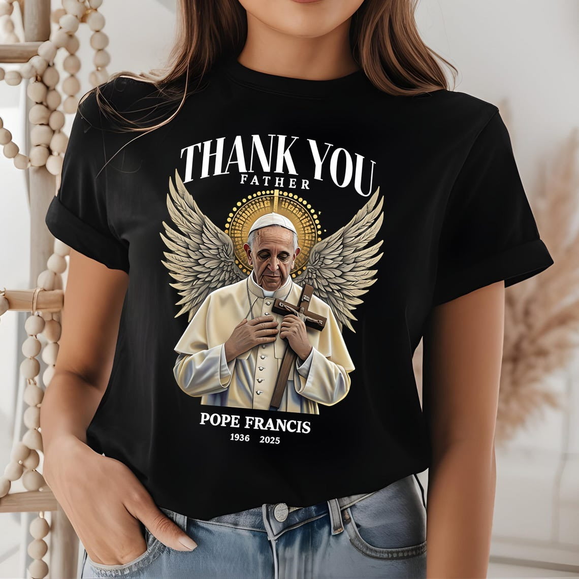 Thank You Father Rip Pope Francis T-Shirt, Rome Catholic Gift, Pray For ...