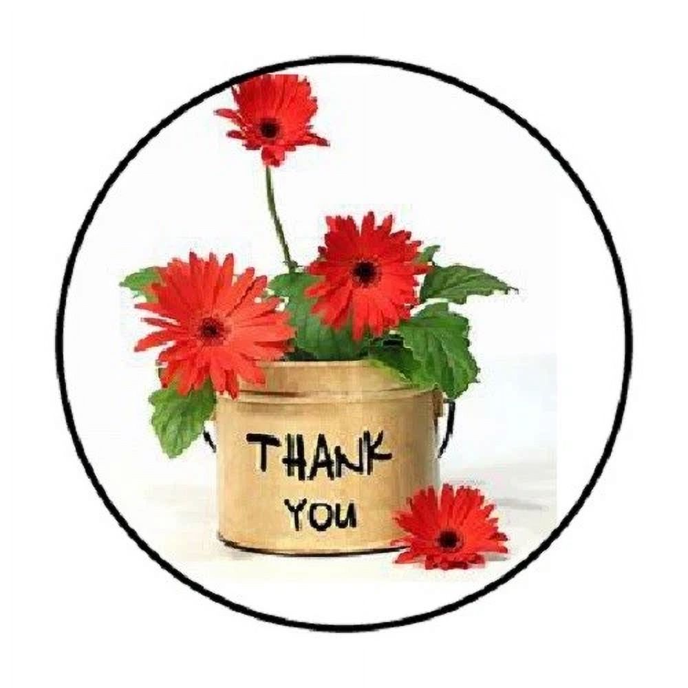 Thank You Flower Pot Sticker Phone Decal Water Bottle Stickers Car ...