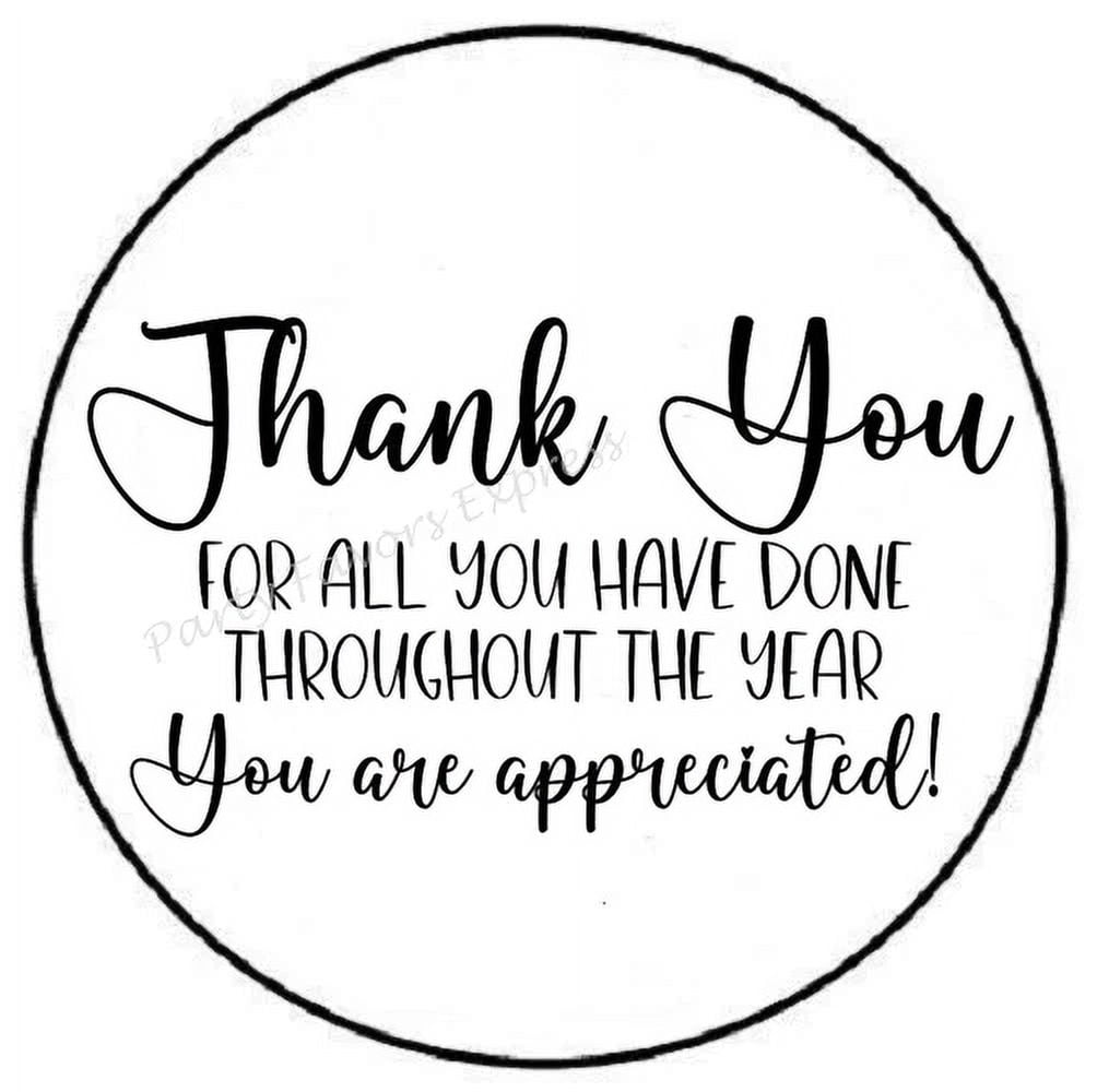 Thank You For All You Have Done Stickers Party Favors Phone Decal Water ...