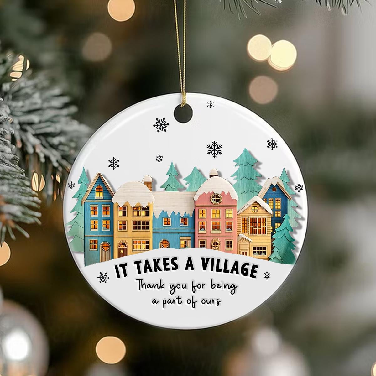 Thank You For Being Part Of Ours Neighbor Ceramic Ornament Flat 2D ...