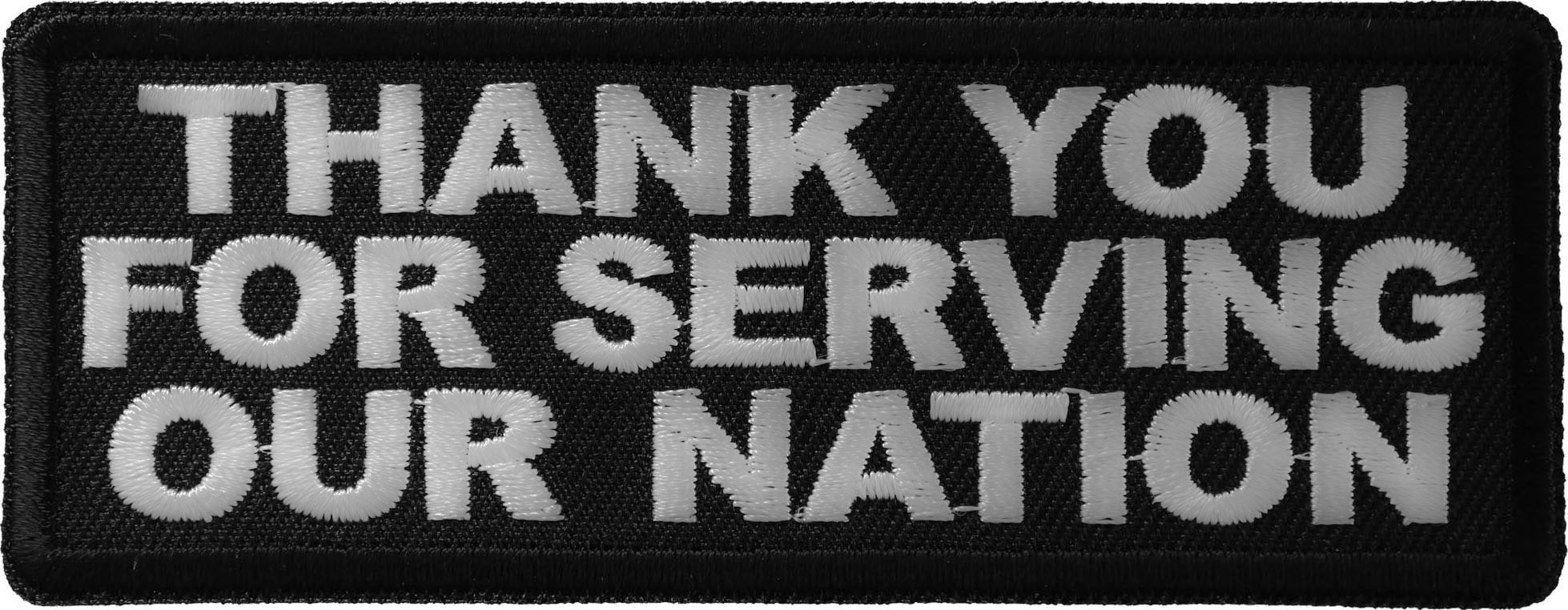 Thank You For Serving Our Nation Patriotic Iron on Patch - Walmart.com