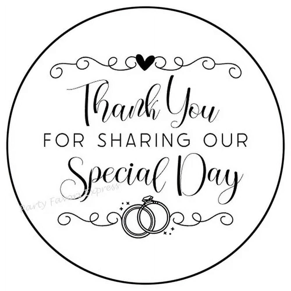 Thank You For Sharing Our Special Day Stickers Party Favor Phone Decal ...