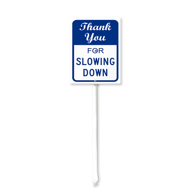 Thank You For Slowing Down Yard Sign With Stakes 8 x 12 inch，Funny ...