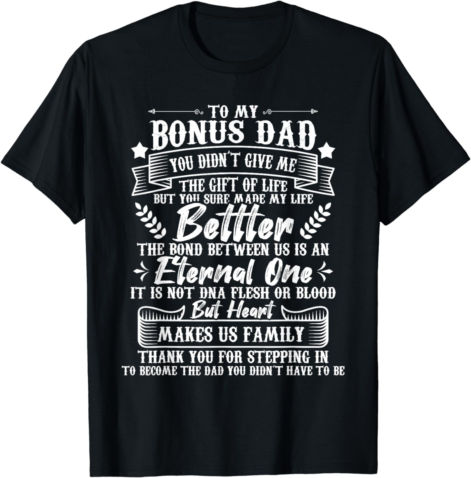 Thank You For Stepping In To Become The Dad - Stepdad Father T-Shirt ...