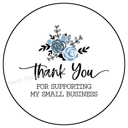 Thank You For Supporting My Small Business Floral Stickers Phone Decal ...