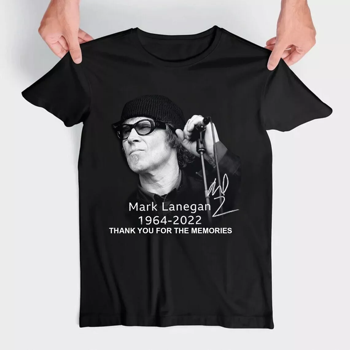 Thank You For The Memories Signature Mark Lanegan Shirt Black Men S-4XL ...
