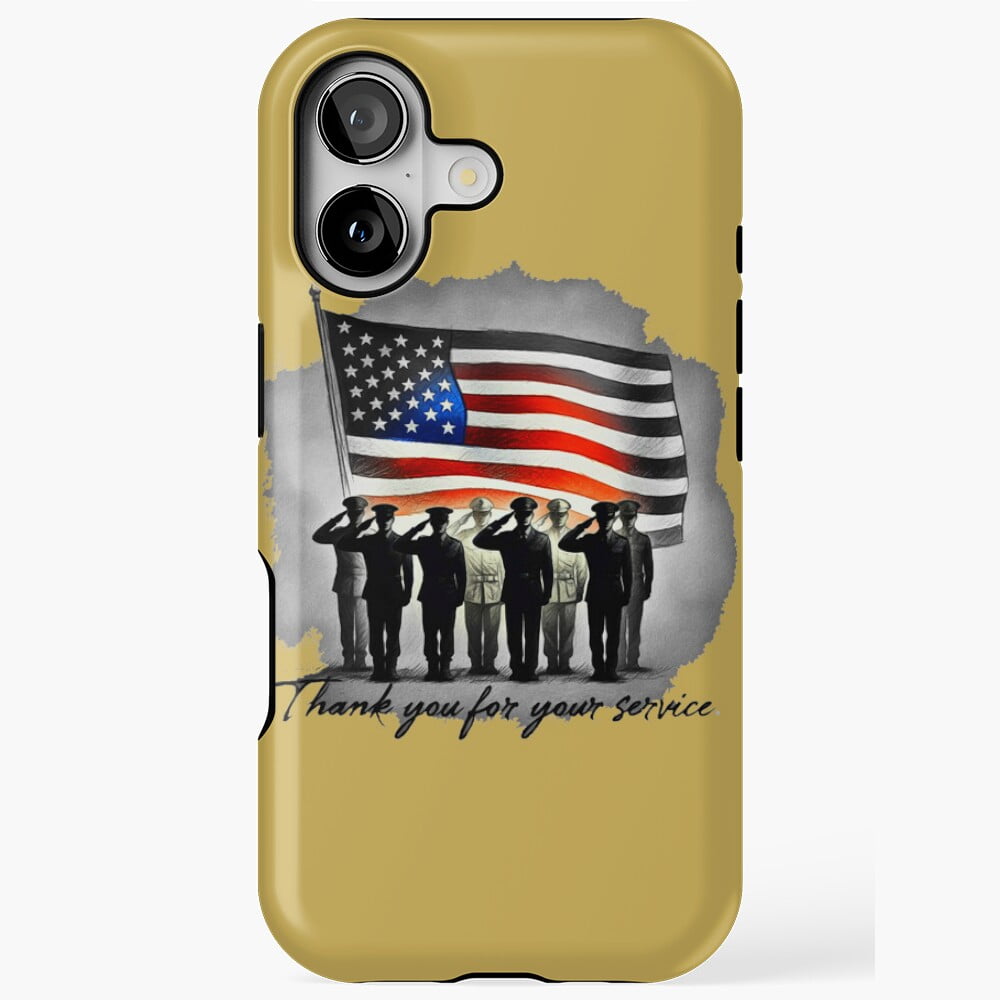 Thank You For Your Service Military Veteran Case for iPhone 11-17 Pro ...