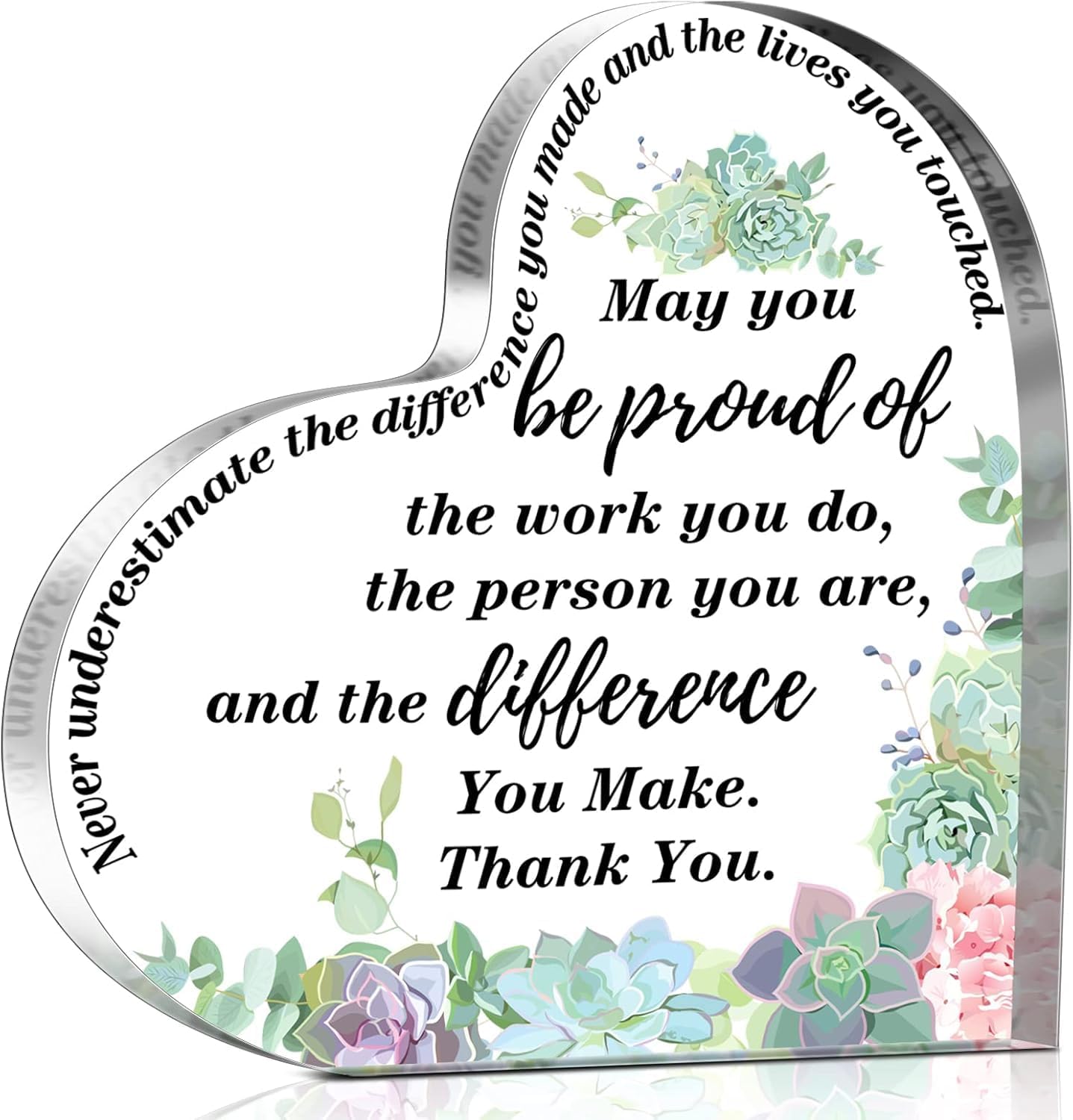 Thank You Gift for Women, Appreciation Gifts for Women, Heart-Shaped ...