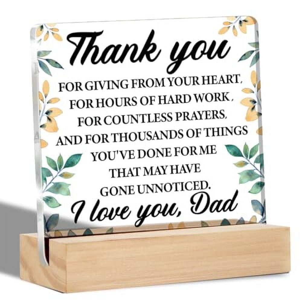 Thank You Gifts for Dad, Dad Appreciation Gift Daddy Gifts dacrylic ...