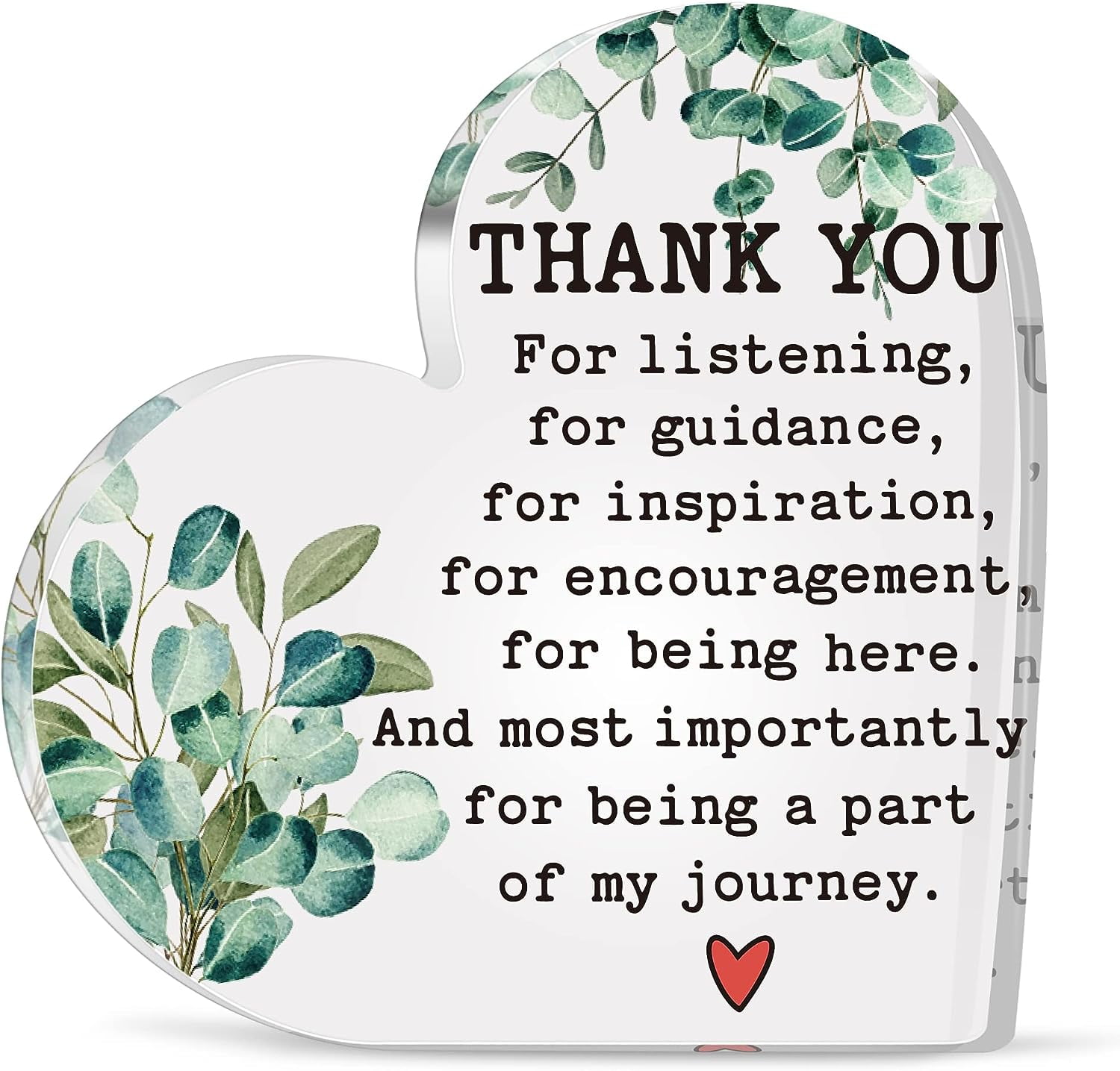 Thank You Gifts - Heart-Shaped Acrylic Desk Decor With Appreciation ...