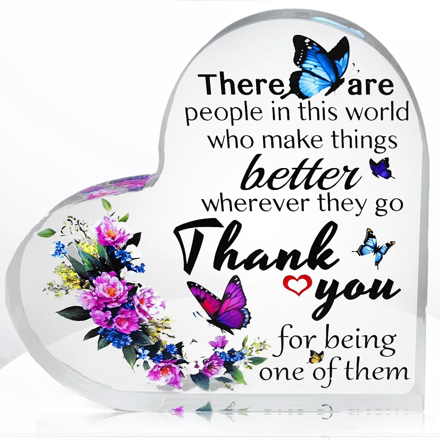 Thank You Gifts for Women, Acrylic Heart Keepsake for Female ...