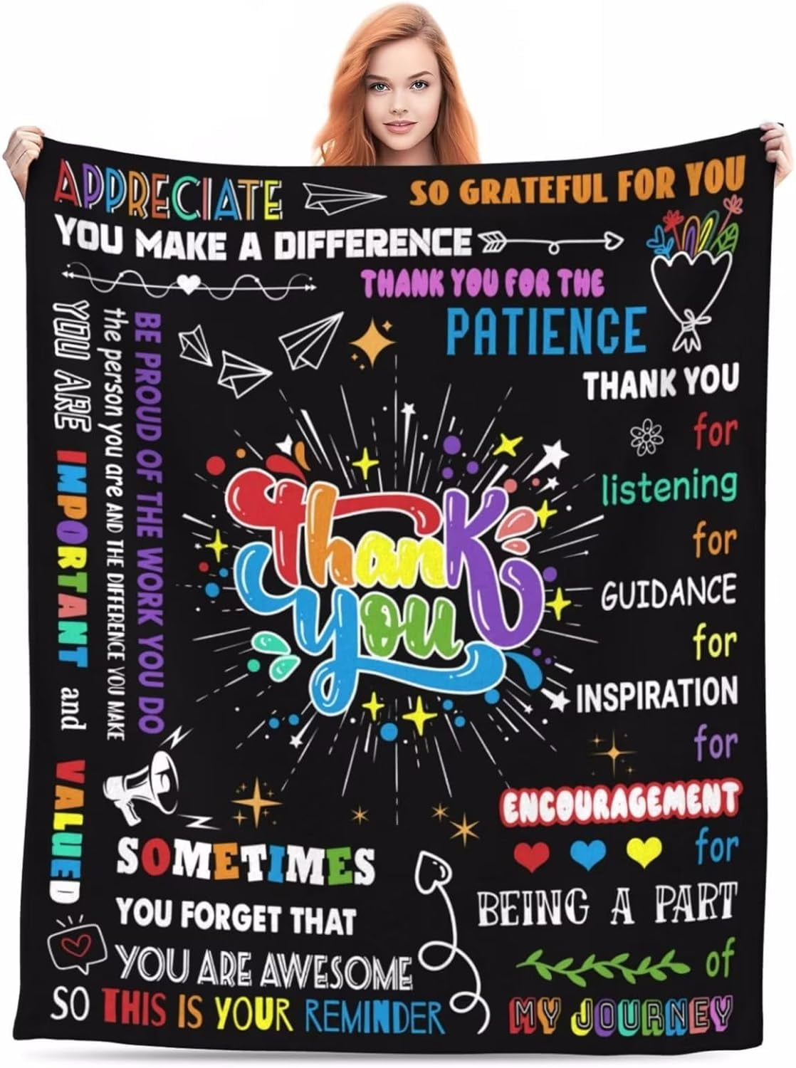 Thank You Gifts for Women Appreciation Gifts Throw Blanket Cool for ...