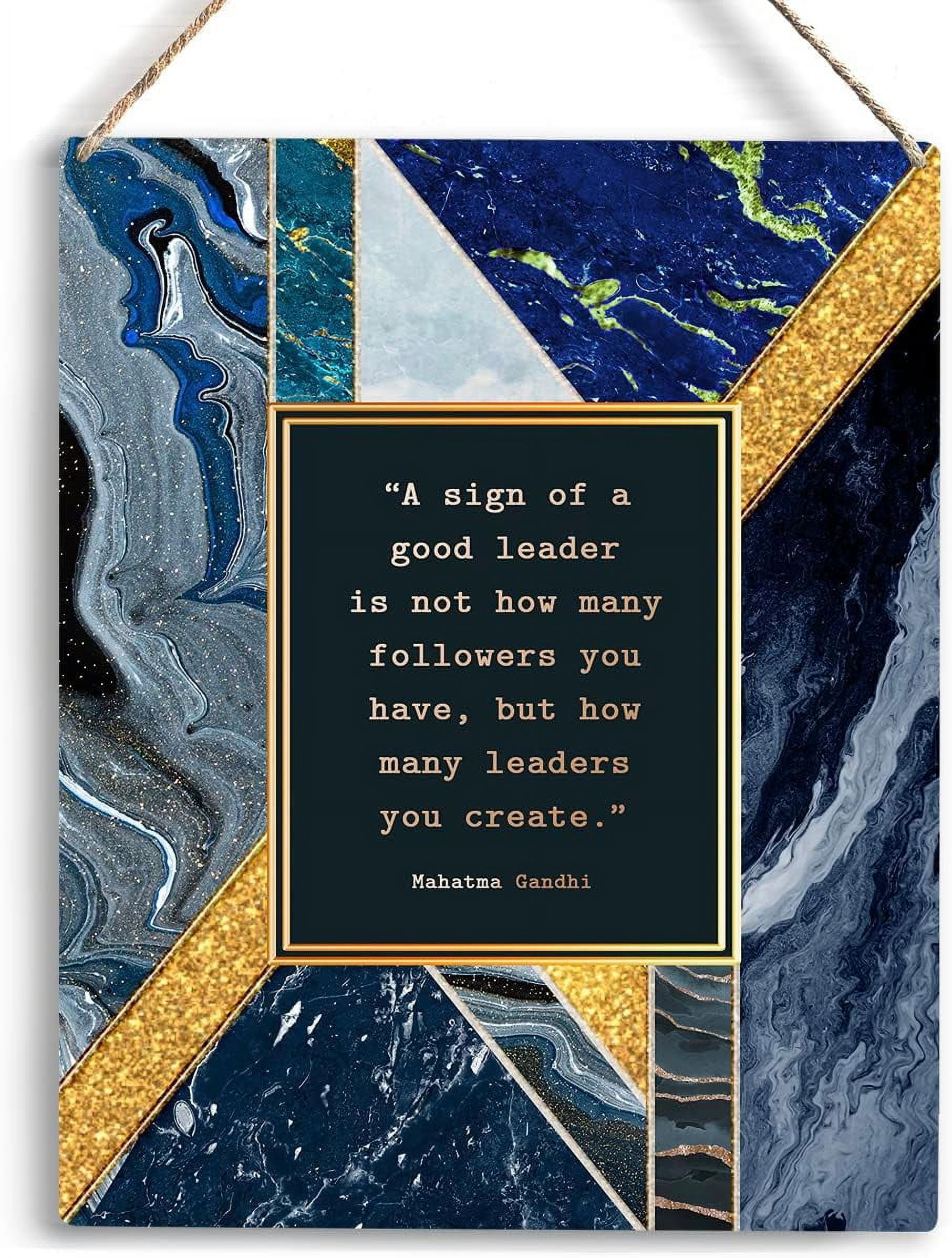 Thank You Gifts for Women Men A Sign Of A Good Leader Wooden Hanging ...