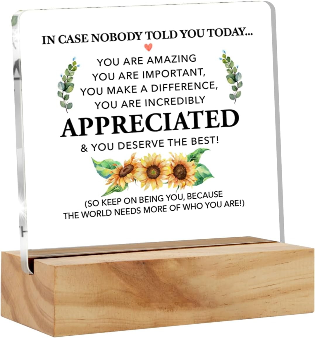 Thank You Gifts for Women Men, Appreciation Gifts Motivational Quote in ...