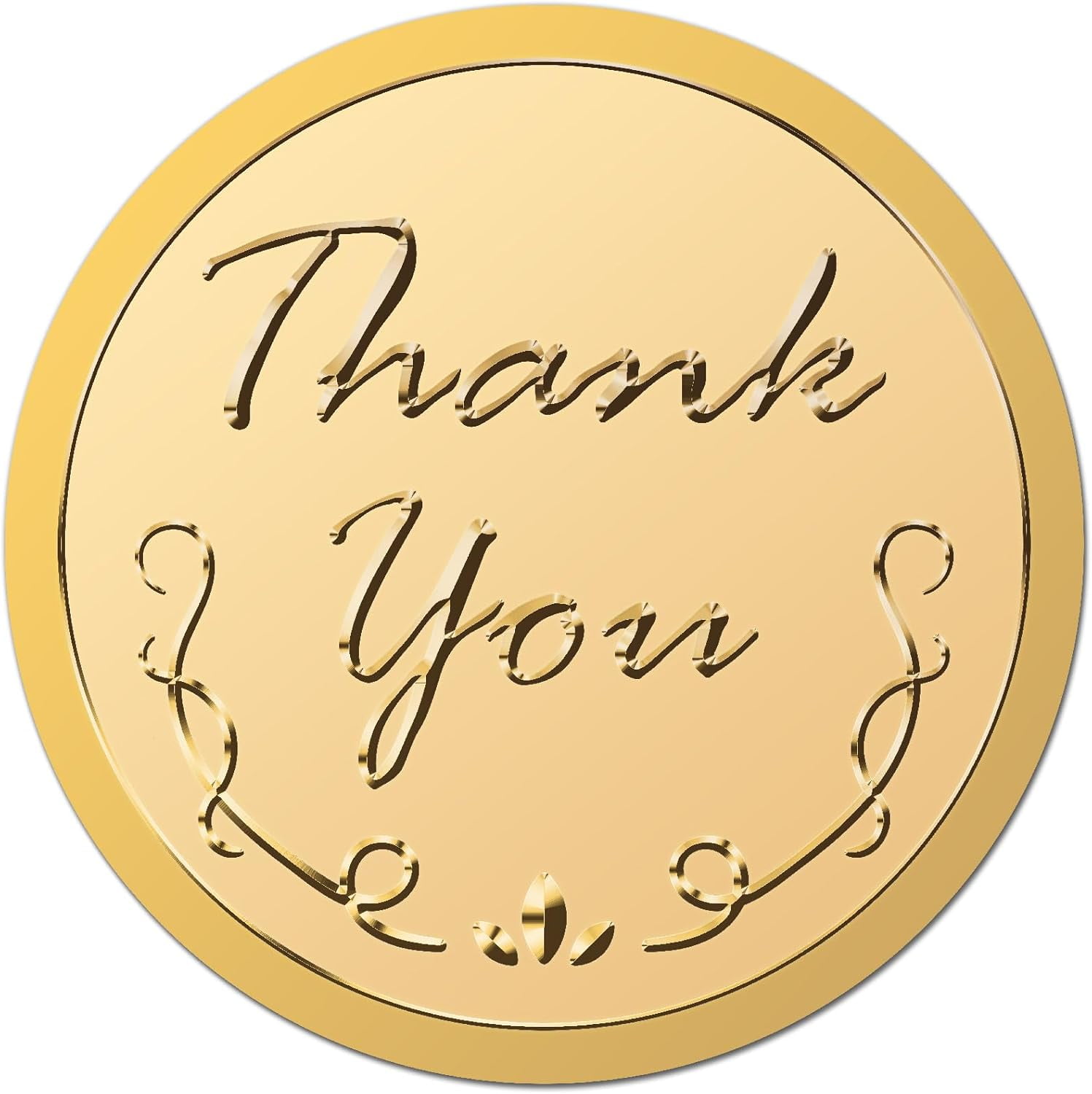 Thank You Gold Foil Certificate Seals Embossed Stickers Self Adhesive ...