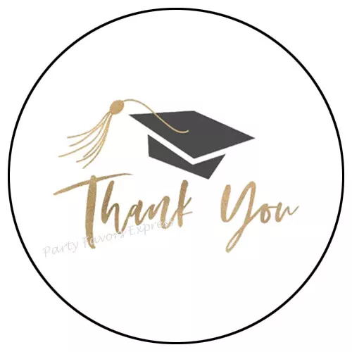 Thank You Grad Cap Gradution Envelope Seals Labels Party Favors ...