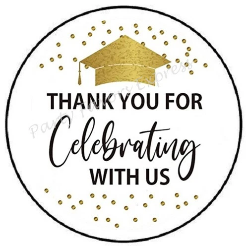 Thank You Graduation Stickers Party Favors Phone Decal Water Bottle ...