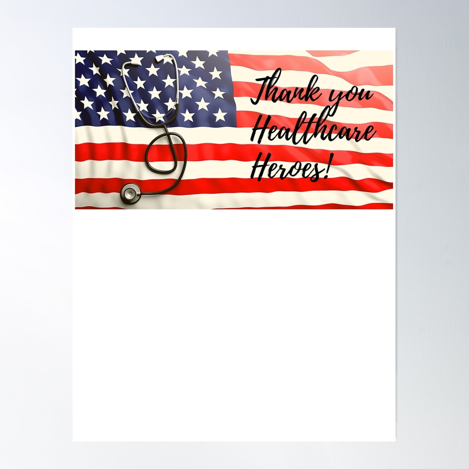 Thank You Healthcare Heroes! Poster Wall Art, Modern Wall Decor, 16x24 ...