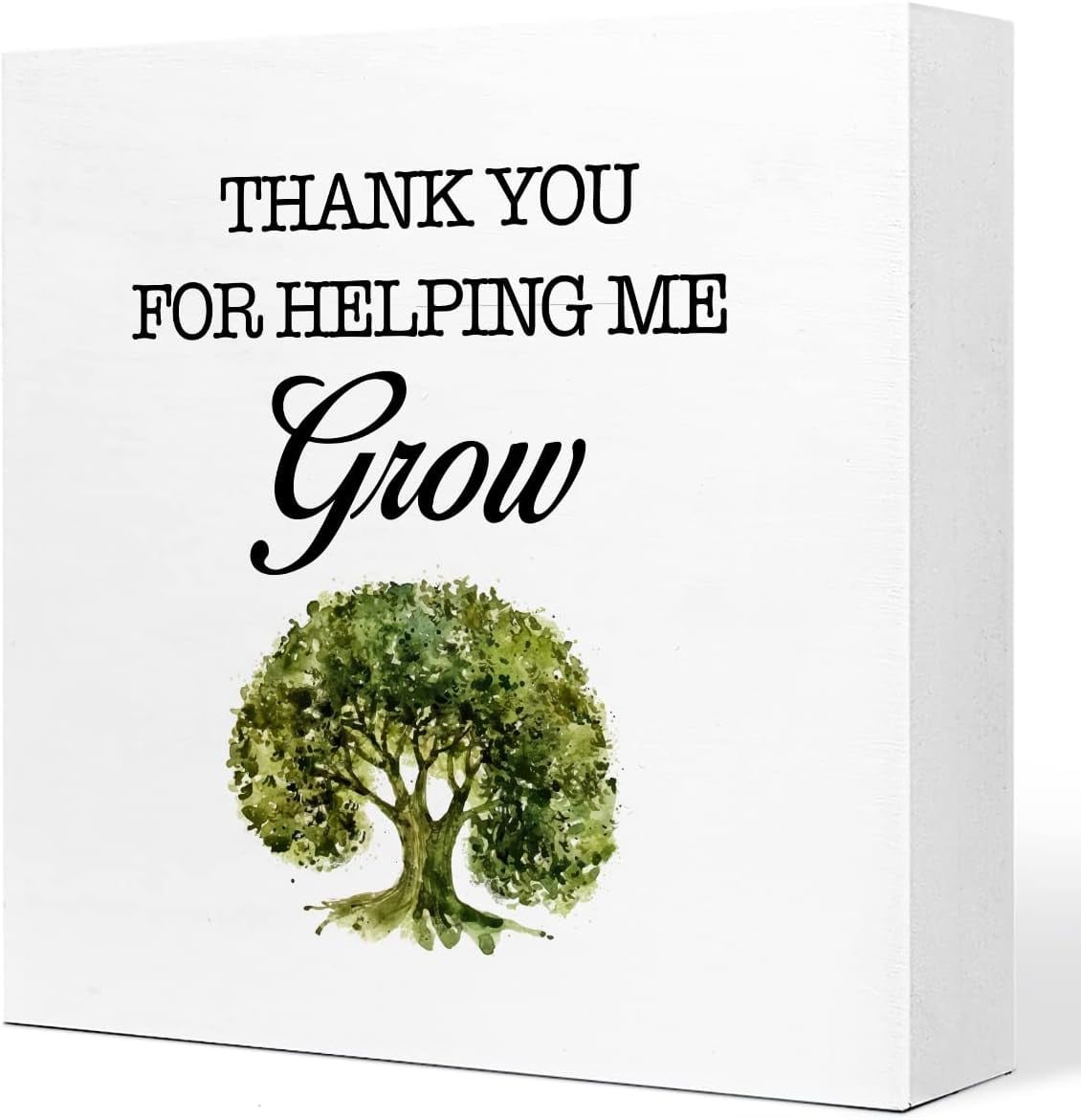 Thank You for Helping Me Grow Wooden Sign Desk Decor,Inspirational ...