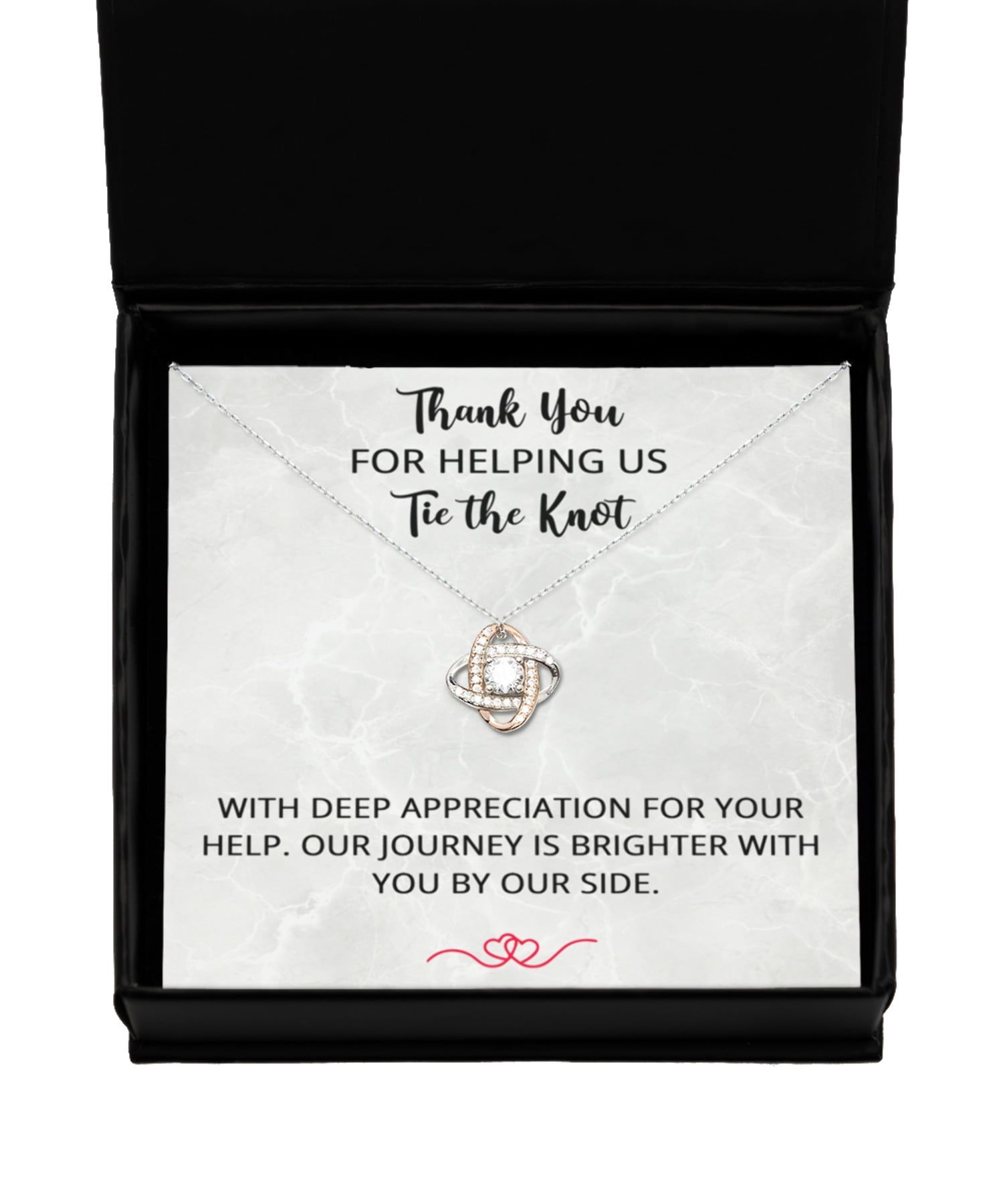Thank You For Helping Us Tie The Knot Necklace With Deep Appreciation ...
