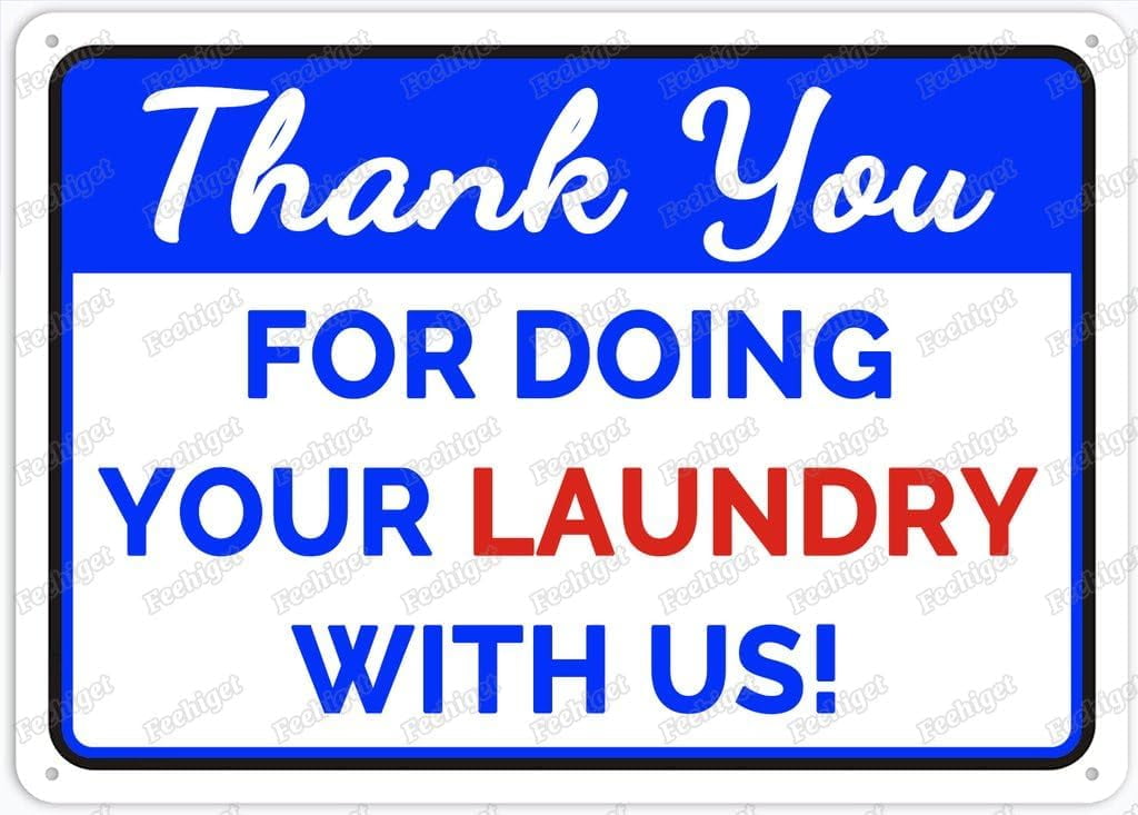 Thank You For Doing Your Laundry With Us Funny Vintage Tin Signs 8 X 12 ...