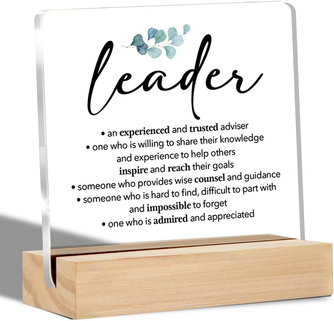 Thank You Leader Gifts Leader Definition Clear Desk Decorative Sign ...