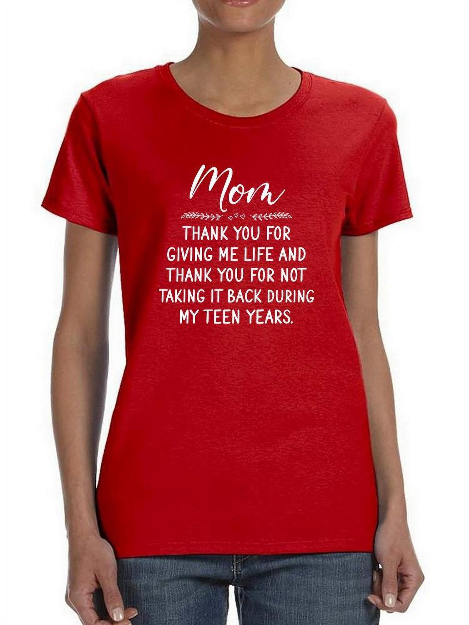 Thank You Mom Shaped T-Shirt Women -Smartprints Designs, Female XX-Large - Walmart.com